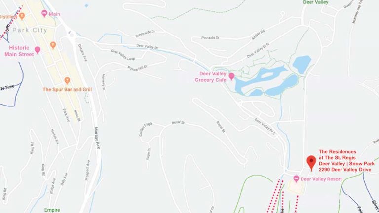The Snow Park Residences Area Map at St. Regis